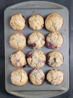 Easy Apple and Raspberry Muffins - Raspberries and Kohlrabi