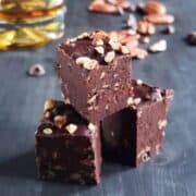Easy Whiskey Fudge with Sweetened Condensed Milk
