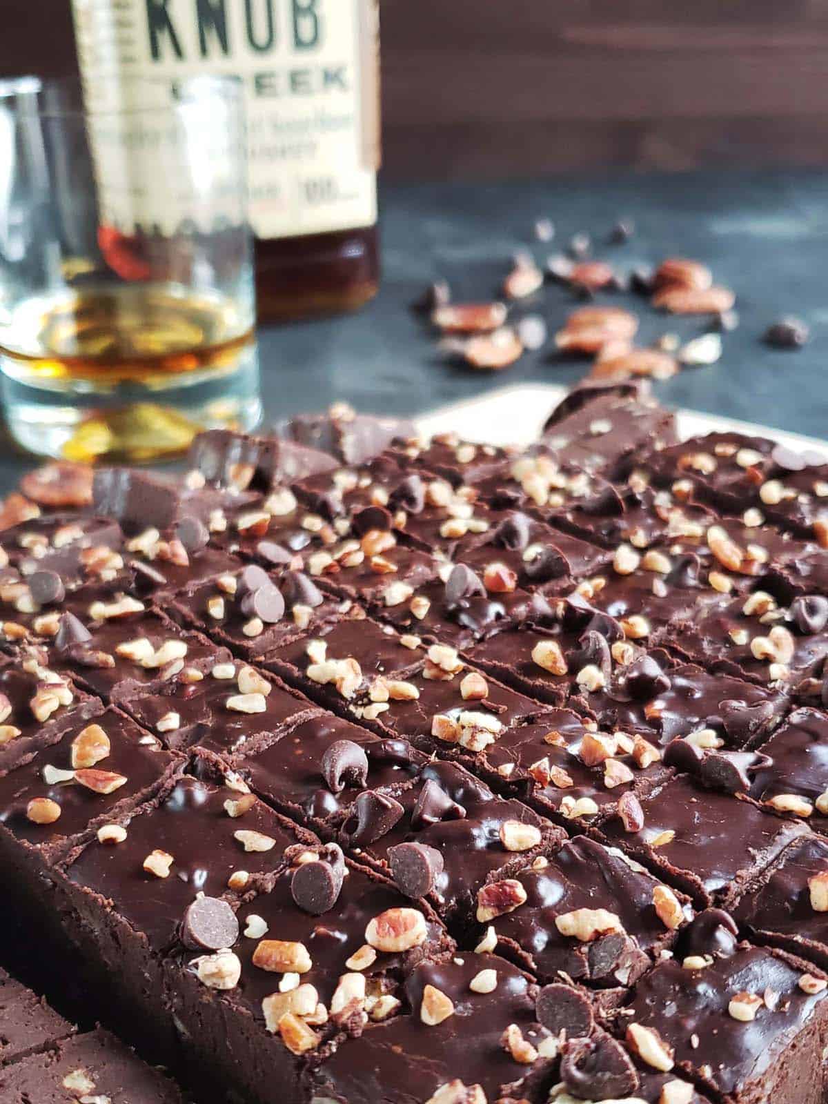 Easy Whiskey Fudge with Sweetened Condensed Milk
