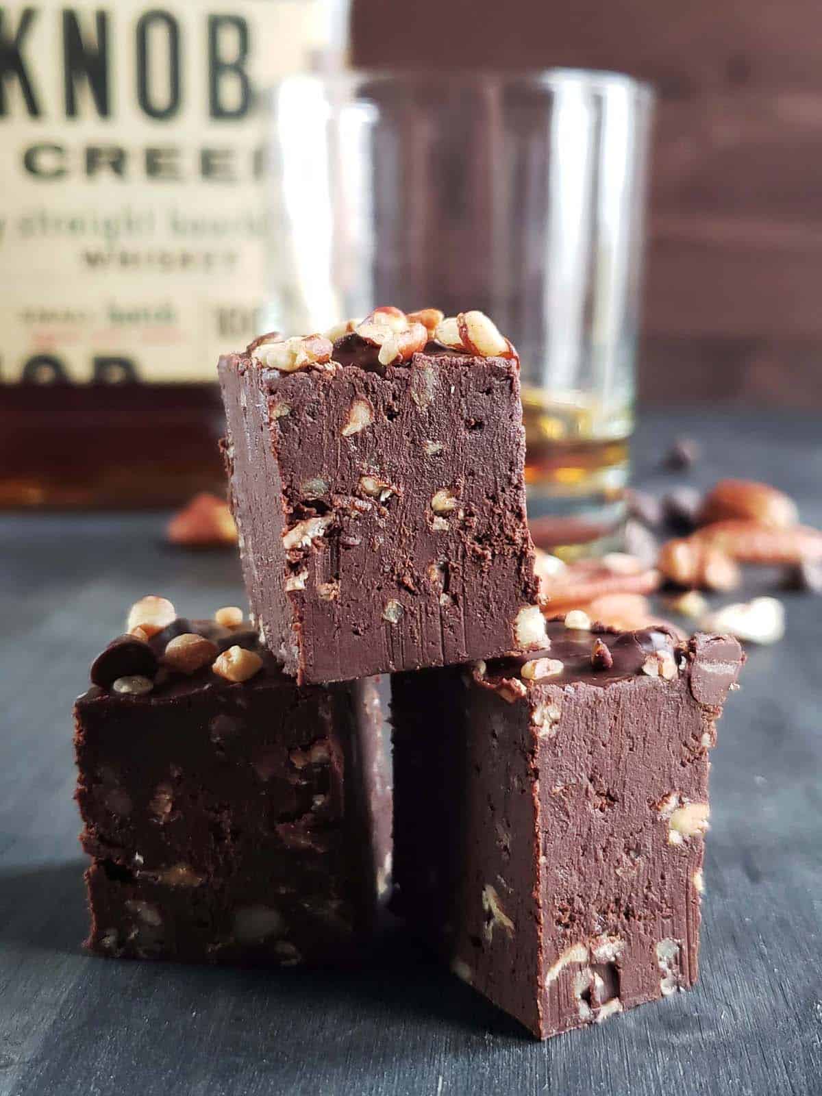 Easy Whiskey Fudge with Sweetened Condensed Milk