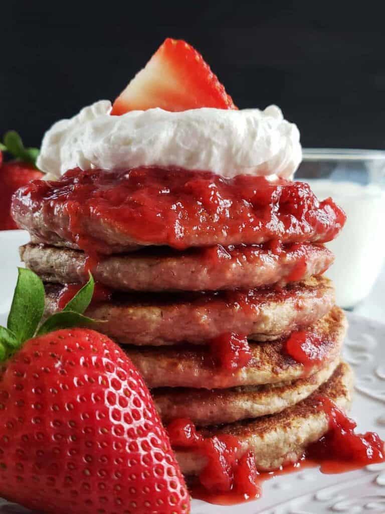 Strawberry Oatmeal Pancakes - Raspberries and Kohlrabi