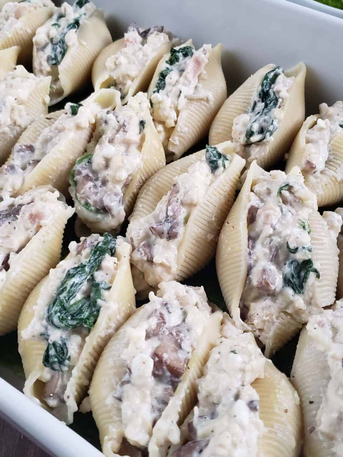 Chicken Pesto Stuffed Shells - Raspberries and Kohlrabi
