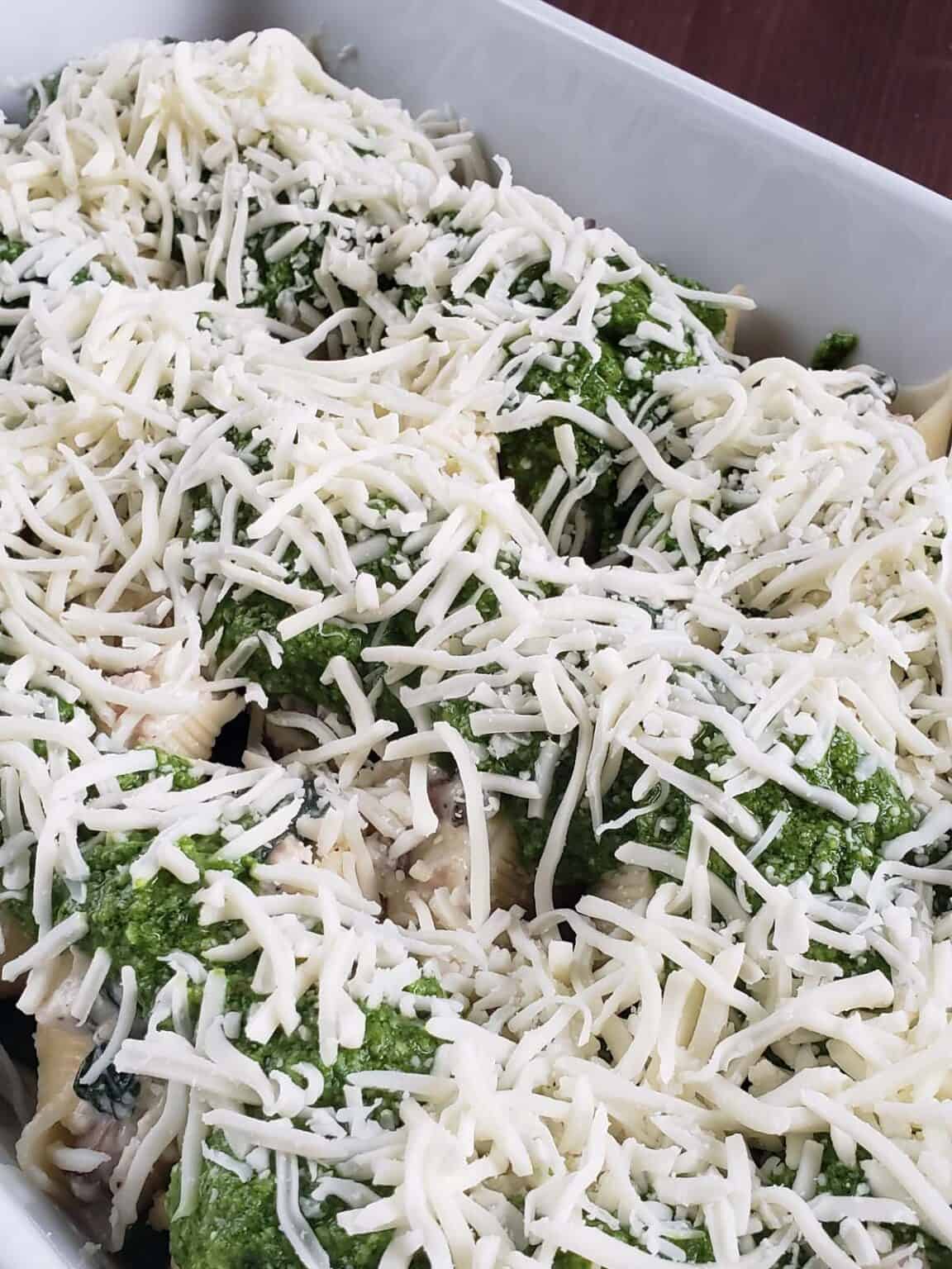 Chicken Pesto Stuffed Shells - Raspberries and Kohlrabi