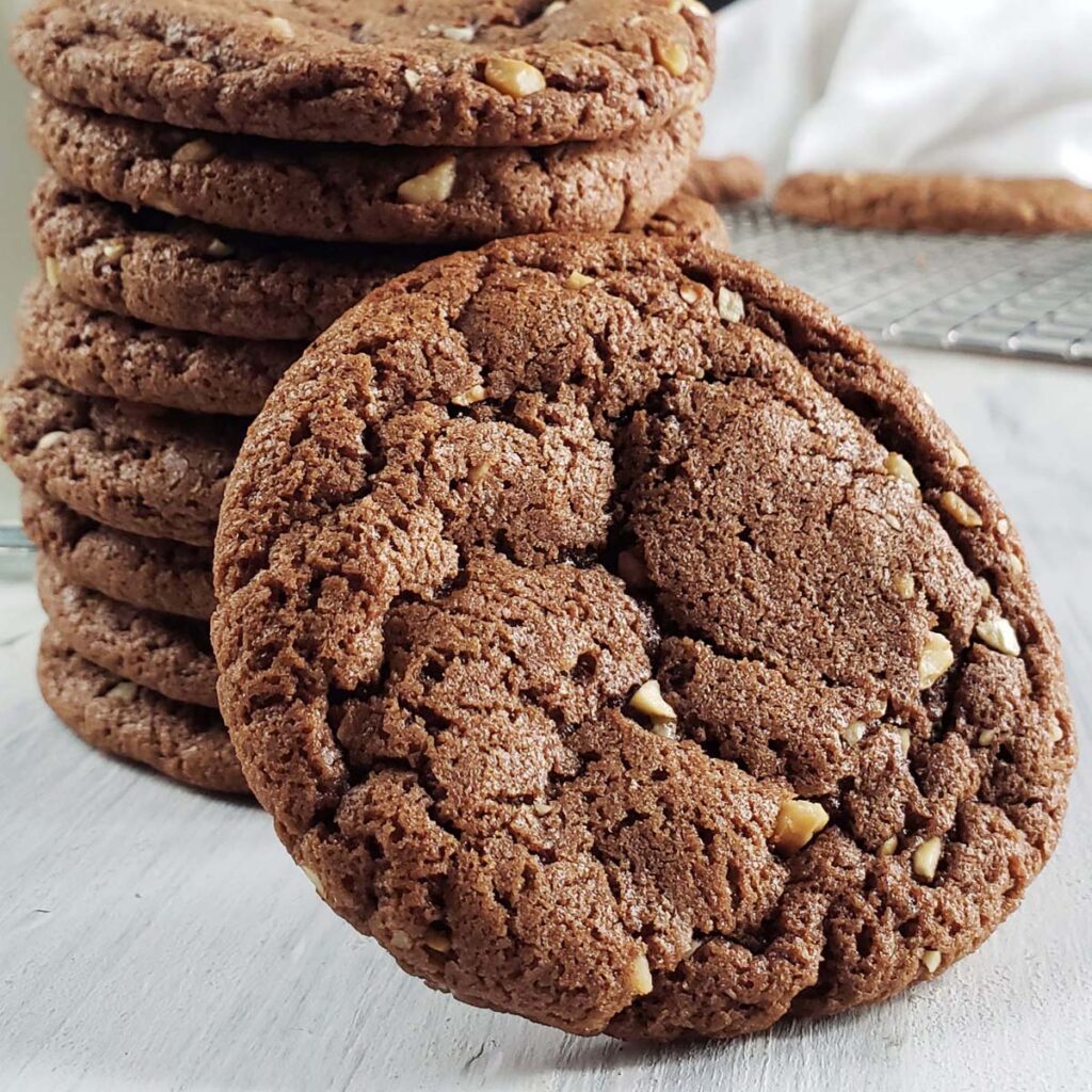 Crispy Nutella Brownie Cookies - Raspberries and Kohlrabi